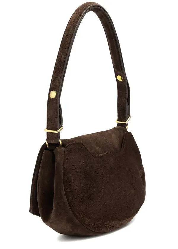 Vivienne Westwood Sadie Suede Shoulder Bag In Dark Brown - 50% Off